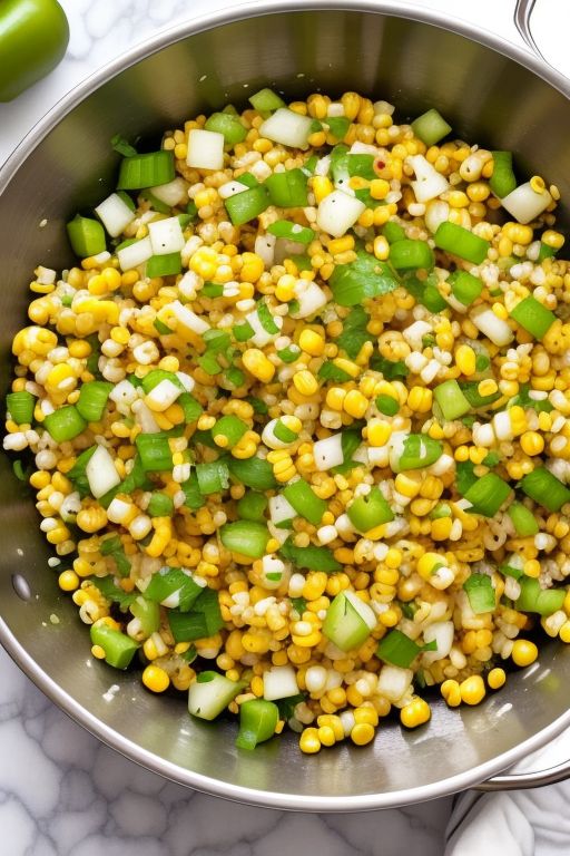 Quick and Delicious Fried Corn with Green Bell Peppers and Onions